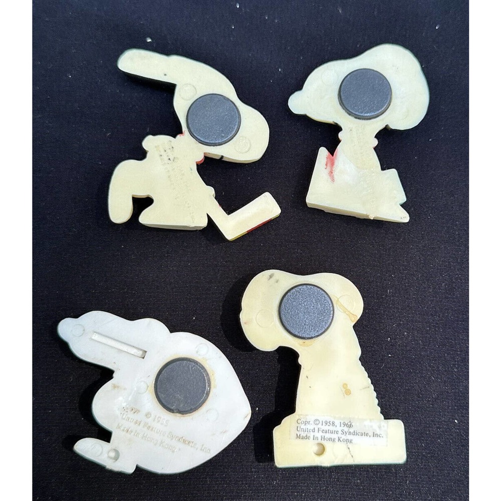Rare Snoopy Fridge Magnets 1960 United Feature Syndic… - Gem